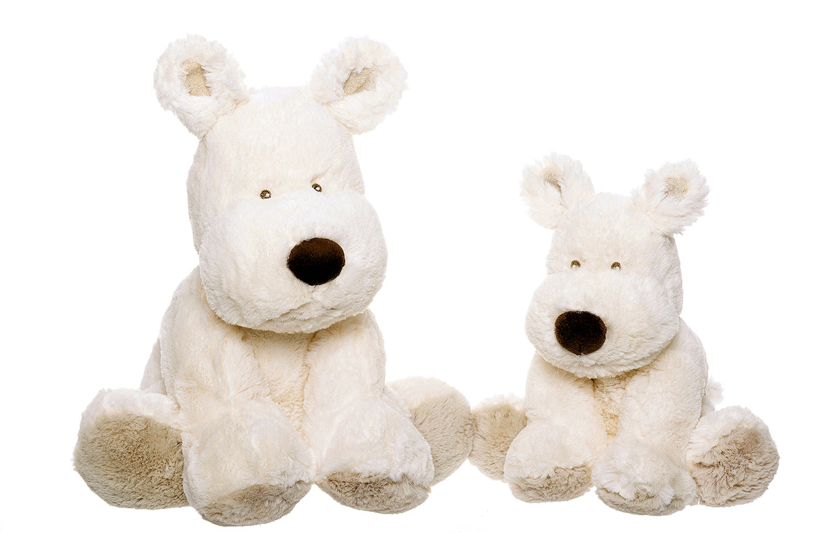 Medium Teddy Cream Dog White – Tri-Action Toys